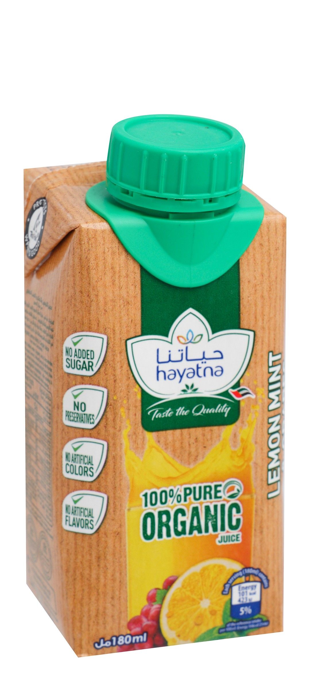 اشترِ Hayatna Organic Lemon Mint & Grapes Juice, 180ml أونلاين في Oman ...