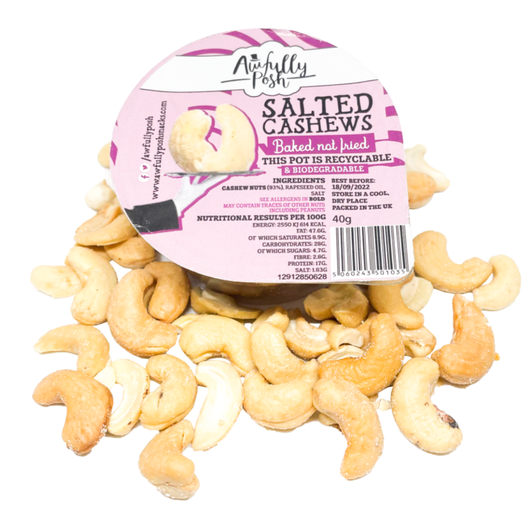 Buy Awfully Posh Salted Cashew, 40g Online in Kuwait | Talabat Kuwait