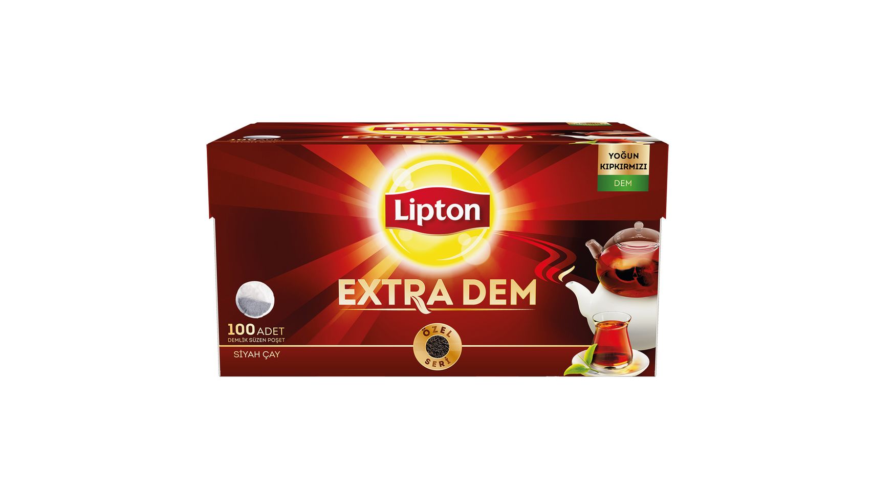 Lipton Extra Dem Demlik Poşet Çay 100'lü 320 g - yemeksepeti.com