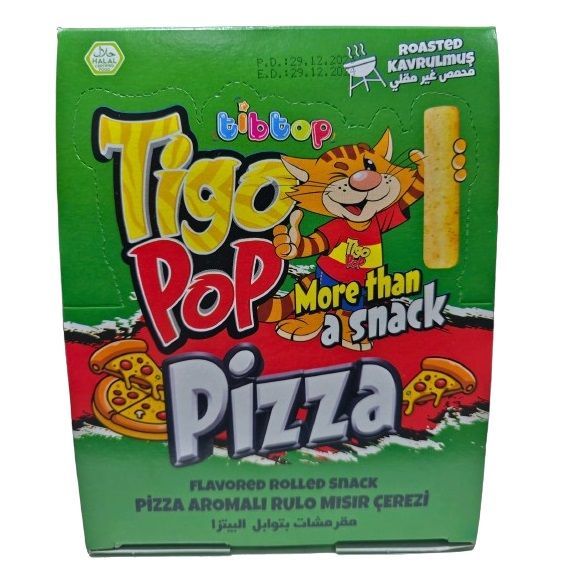 Buy Tigo Pop Flavored Rolled Snack - Pizza, 24 x 6g Online in Kuwait ...