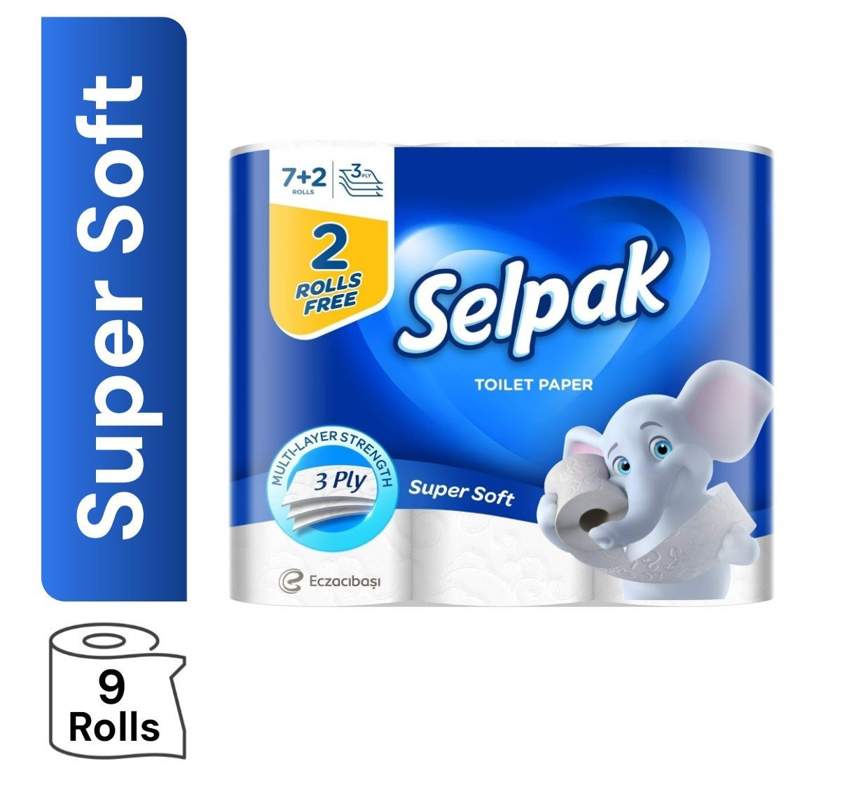 Buy Selpak 3 Ply Toilet Paper Rolls, 7+2 Rolls Online in Bahrain ...