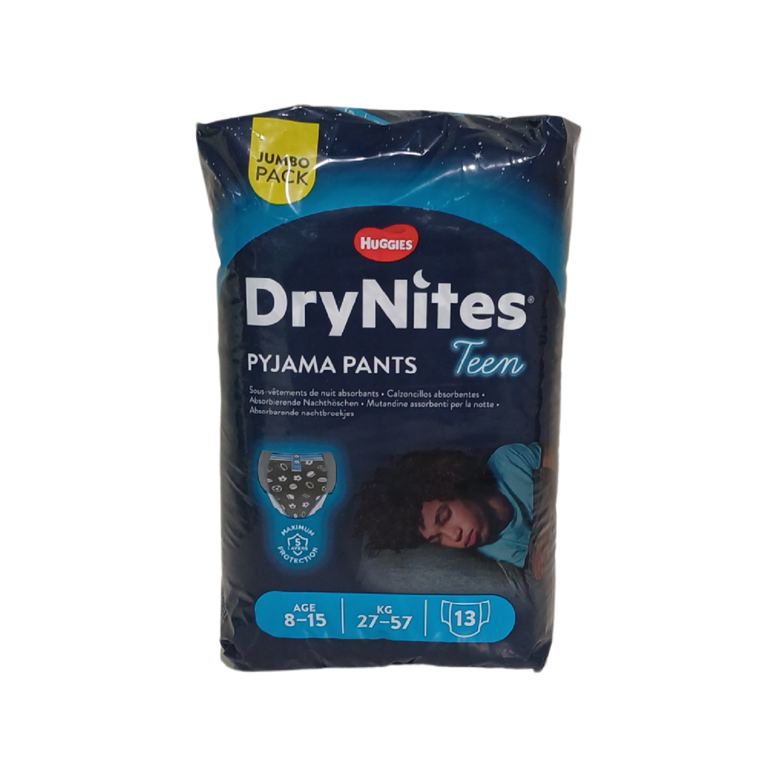 Buy Huggies Drynites 8-15 Yr Jumbo Boy 13 Pcs Online in Kuwait ...