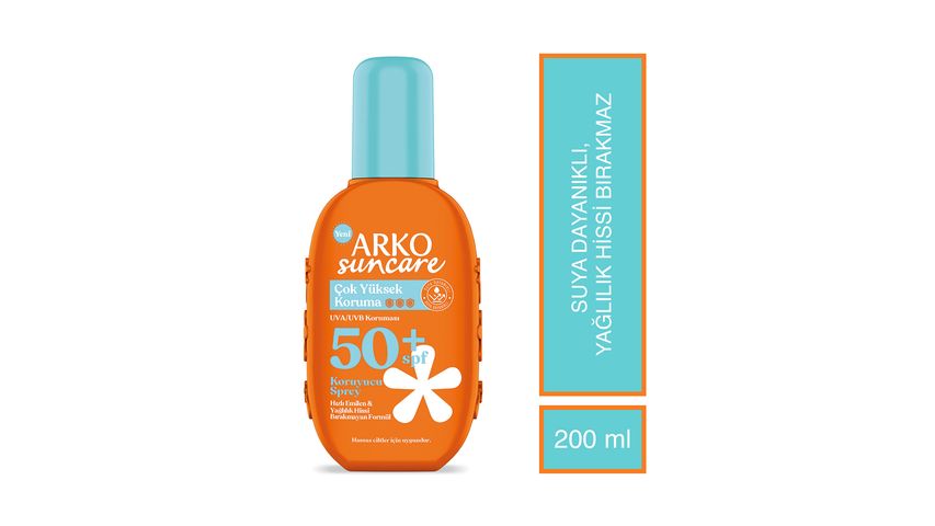 Arko Suncare Güneş Koruyucu Sprey Spf 50+ 200 ml - yemeksepeti.com