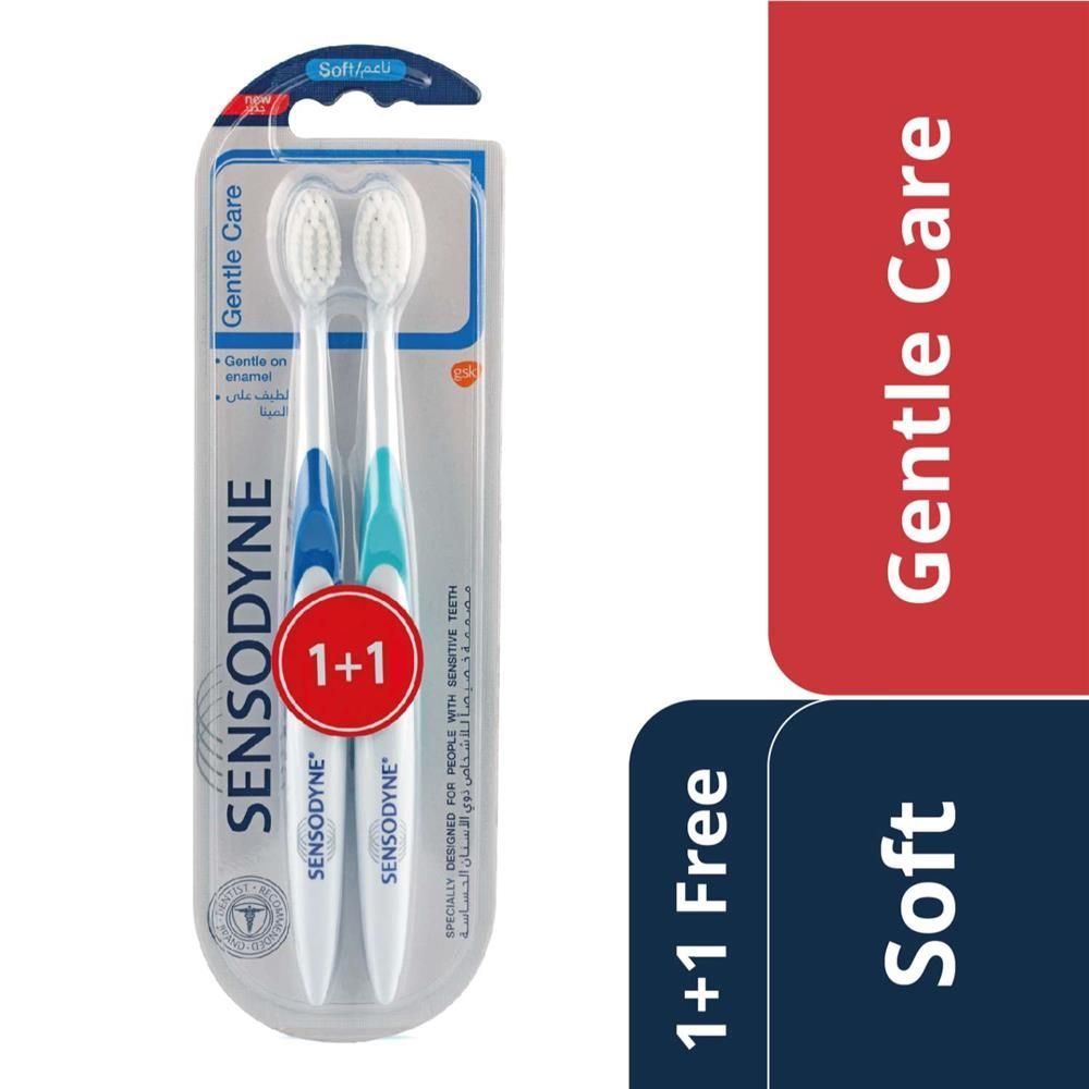 Buy Sensodyne Gentle Care Soft Bristles Toothbrush, 1+1 Free Online in ...