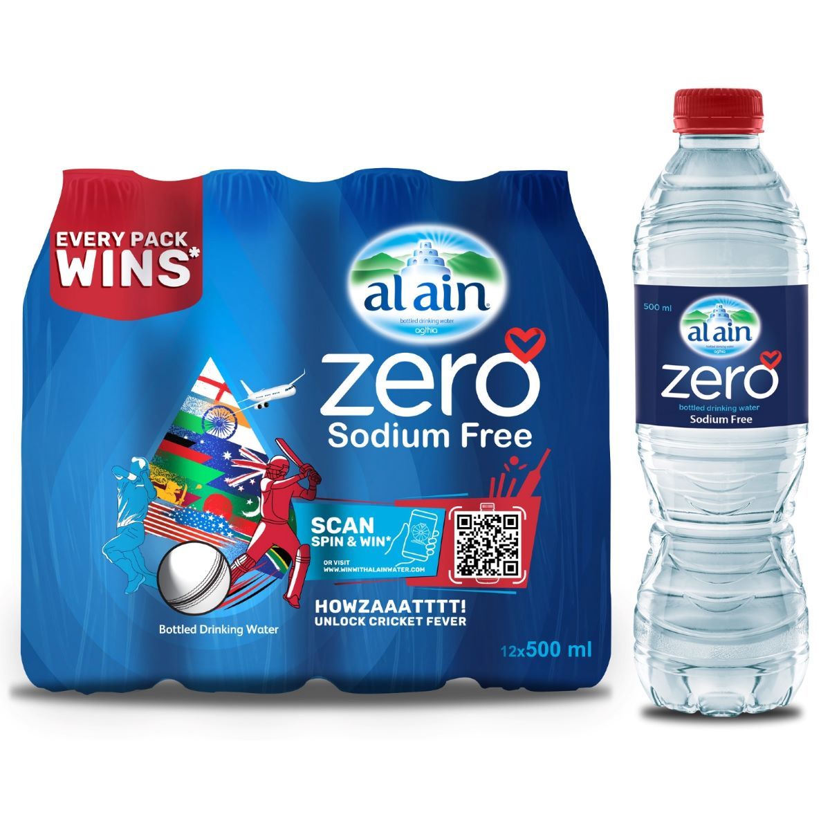 Buy Al Ain Zero Mineral Water, 12x500ml Online in UAE | Talabat UAE