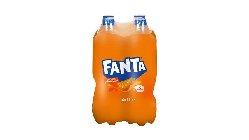 Fanta Gazoz Pet Şişe 4 x 1 L - yemeksepeti.com