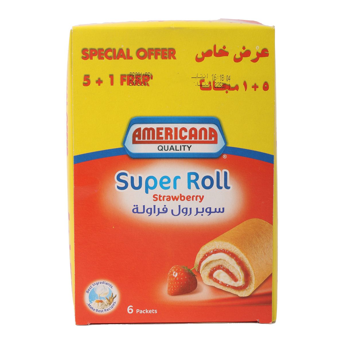 Buy Americana Super Roll Strawberry Cake, 6x60g Online in Bahrain ...