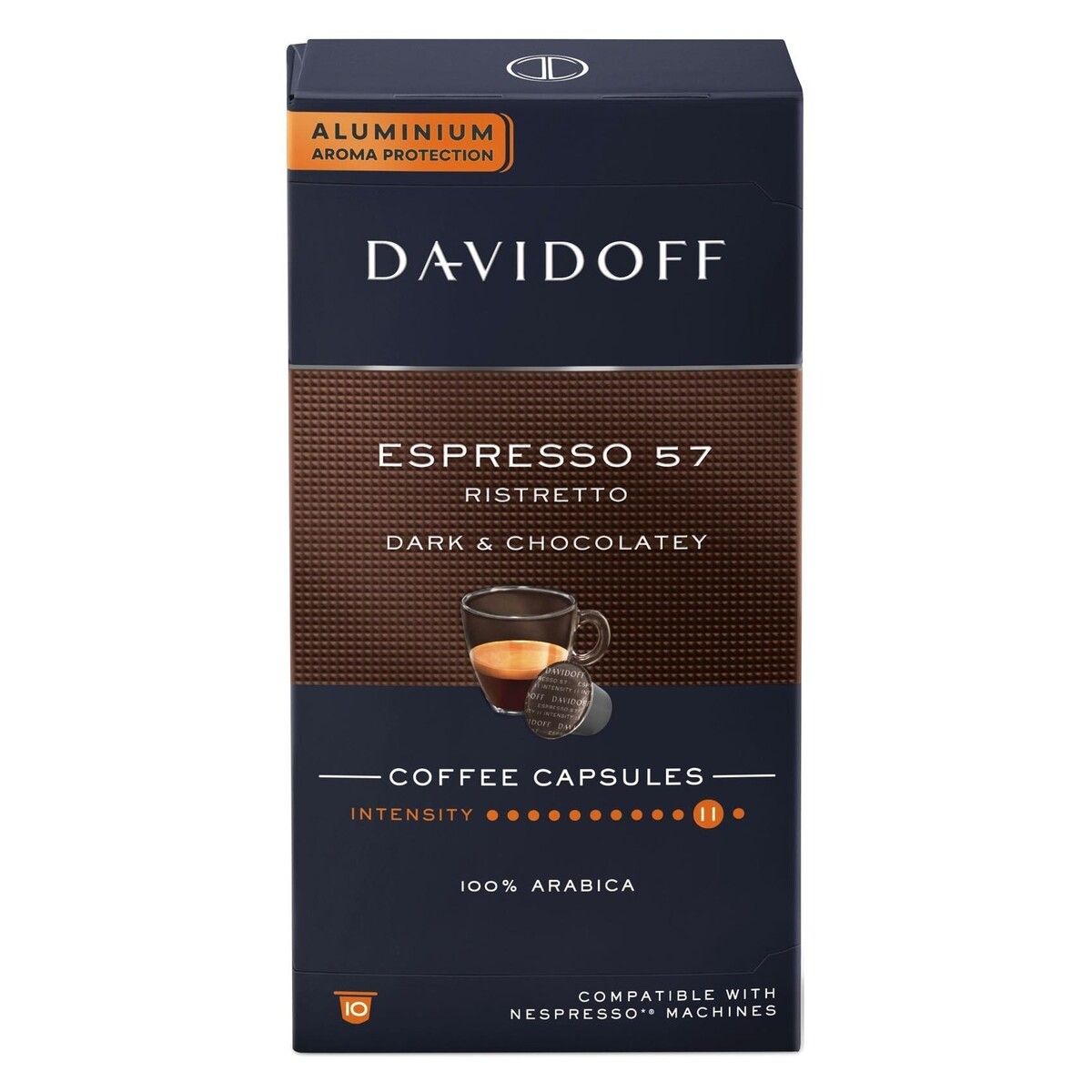 Buy Davidoff Espresso 57 Intensity 11/12 Coffee Capsules, 10 Capsules ...
