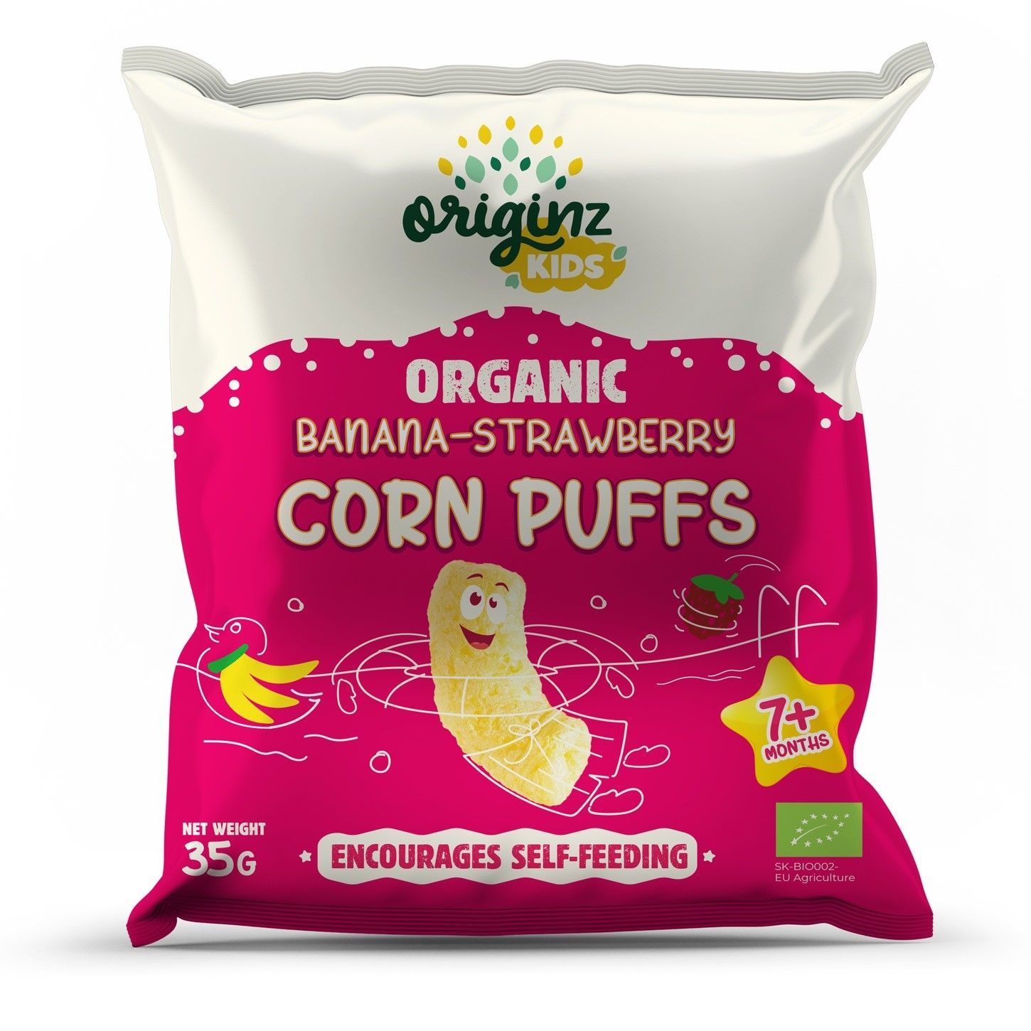 Buy Originz Strawberry Banana Corn Puffs, 35g Online in Kuwait ...
