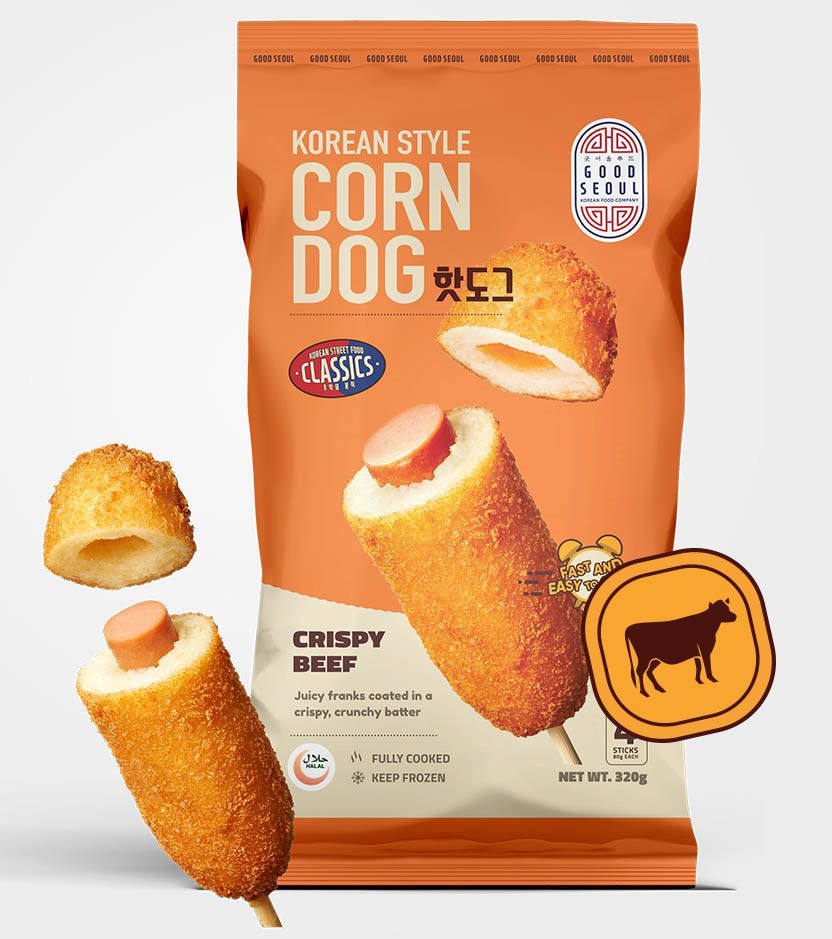 Buy Good Seoul Crispy Beef Korean Style Corn Dog, 4x80g Online in UAE ...
