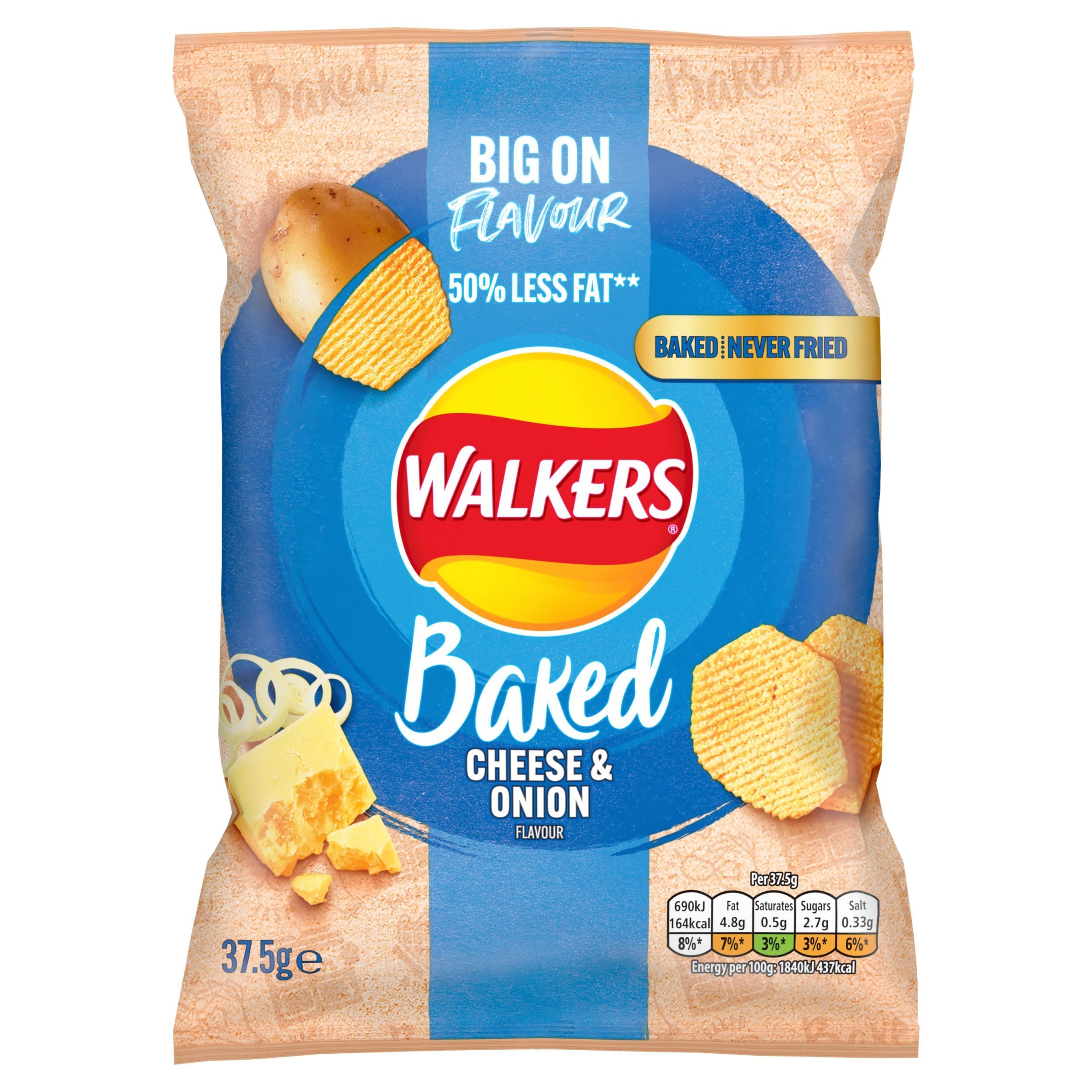 Buy Walkers Baked Cheese & Onion Crisps, 37.5g Online in UAE | Talabat UAE