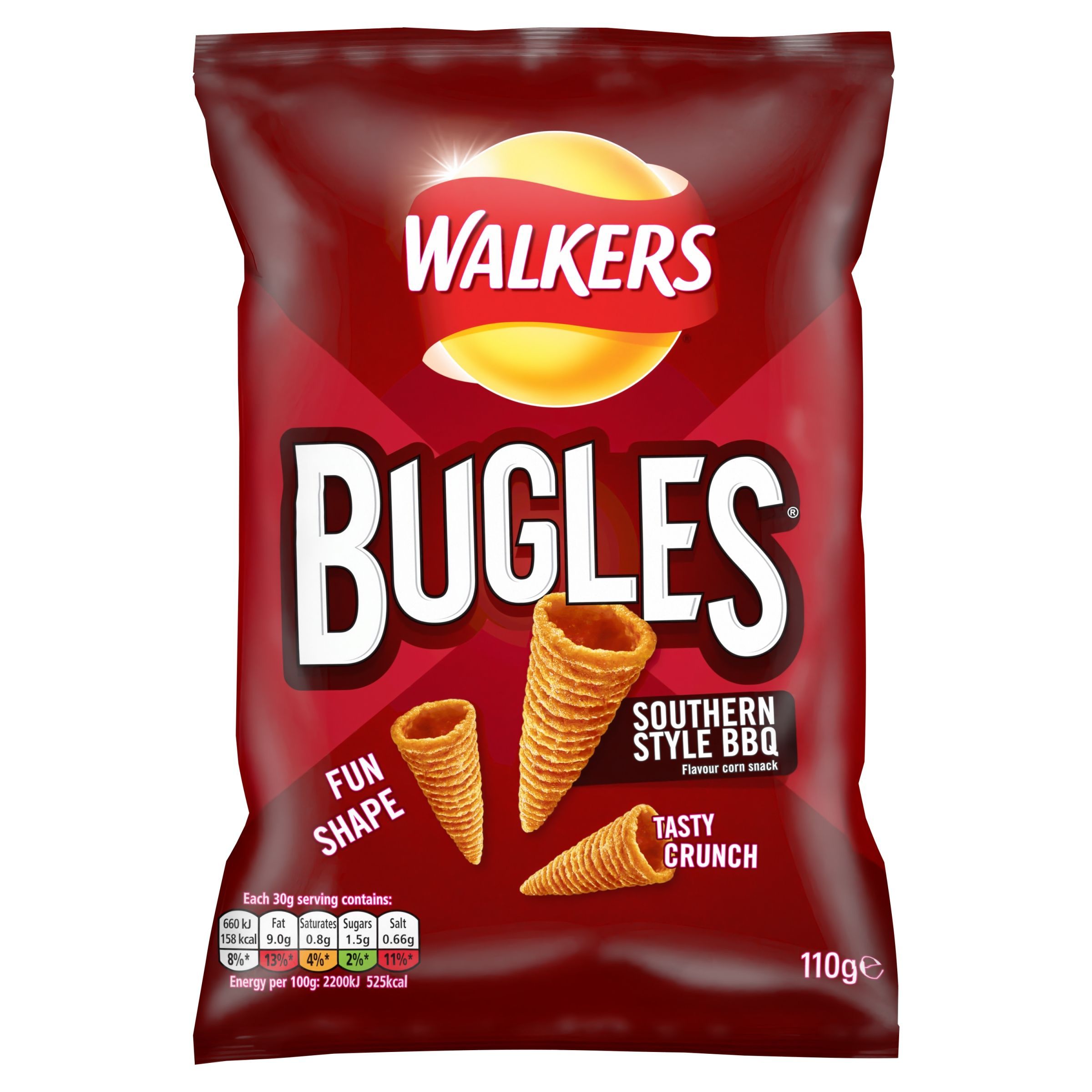 Buy Walkers Bugles Southern Style BBQ Flavour Corn Snack, 110g Online ...