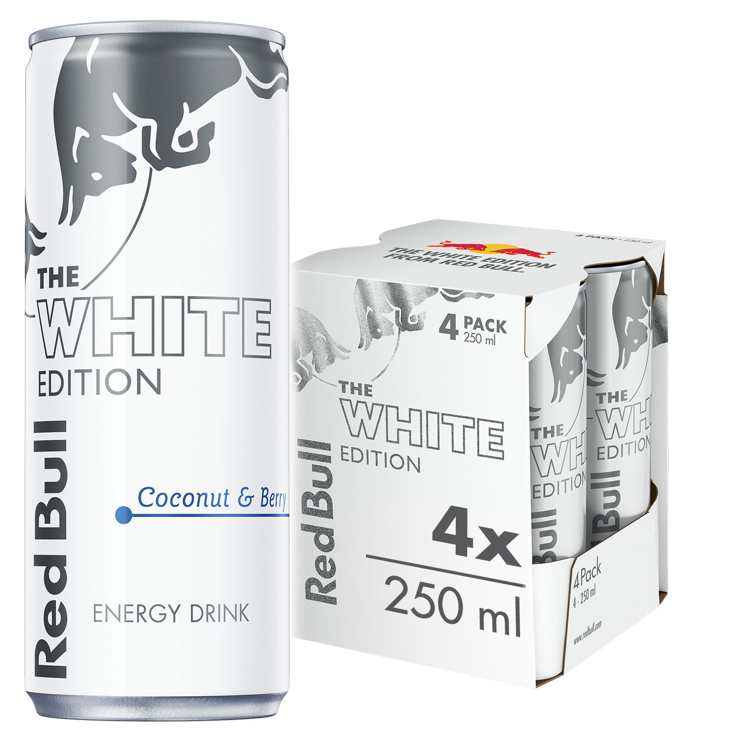 Buy Red Bull The White Edition of Coconut & Berry Energy Drink, 4x250ml ...