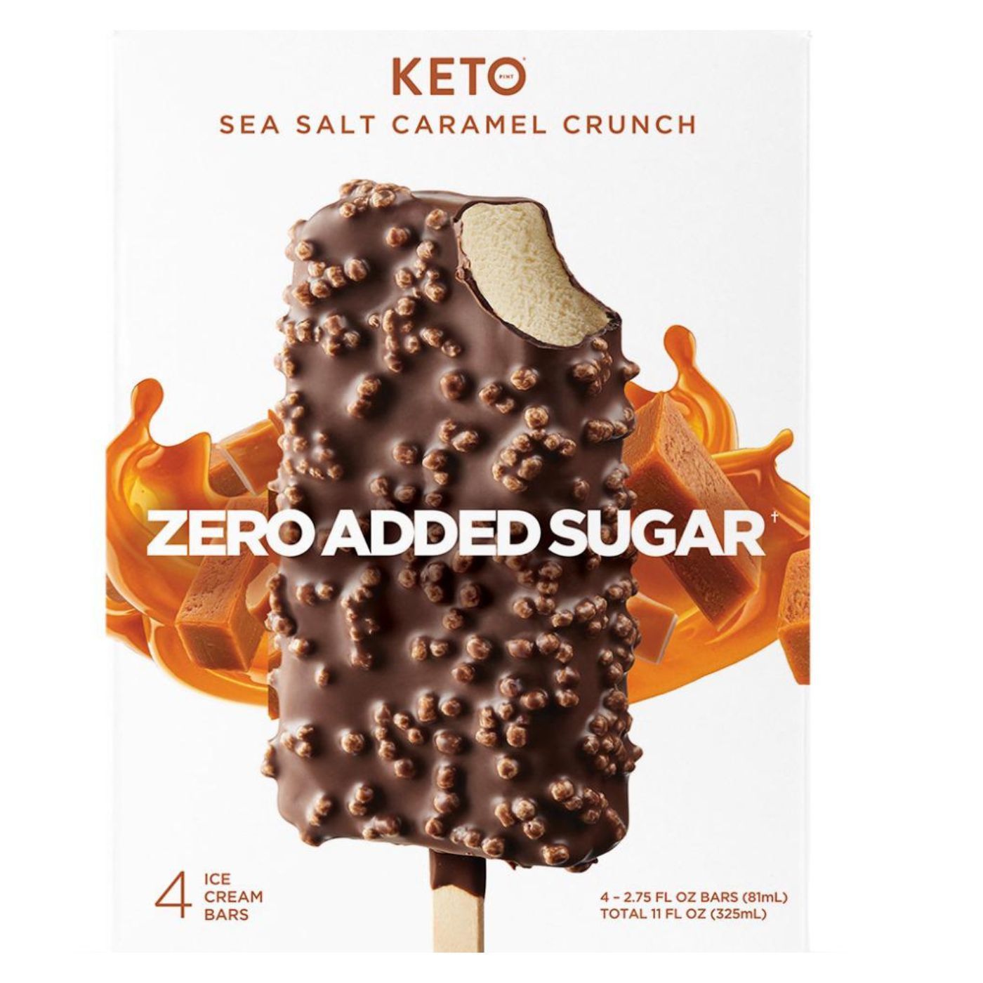 Buy Keto Pint Sea Salt Caramel Crunch Zero Added Sugar Ice Cream Bar ...