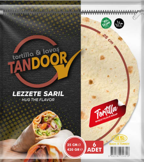 Buy Tandoor Tortilla Low Fat Tandoor Bread, 25cm, 500g Online in ...