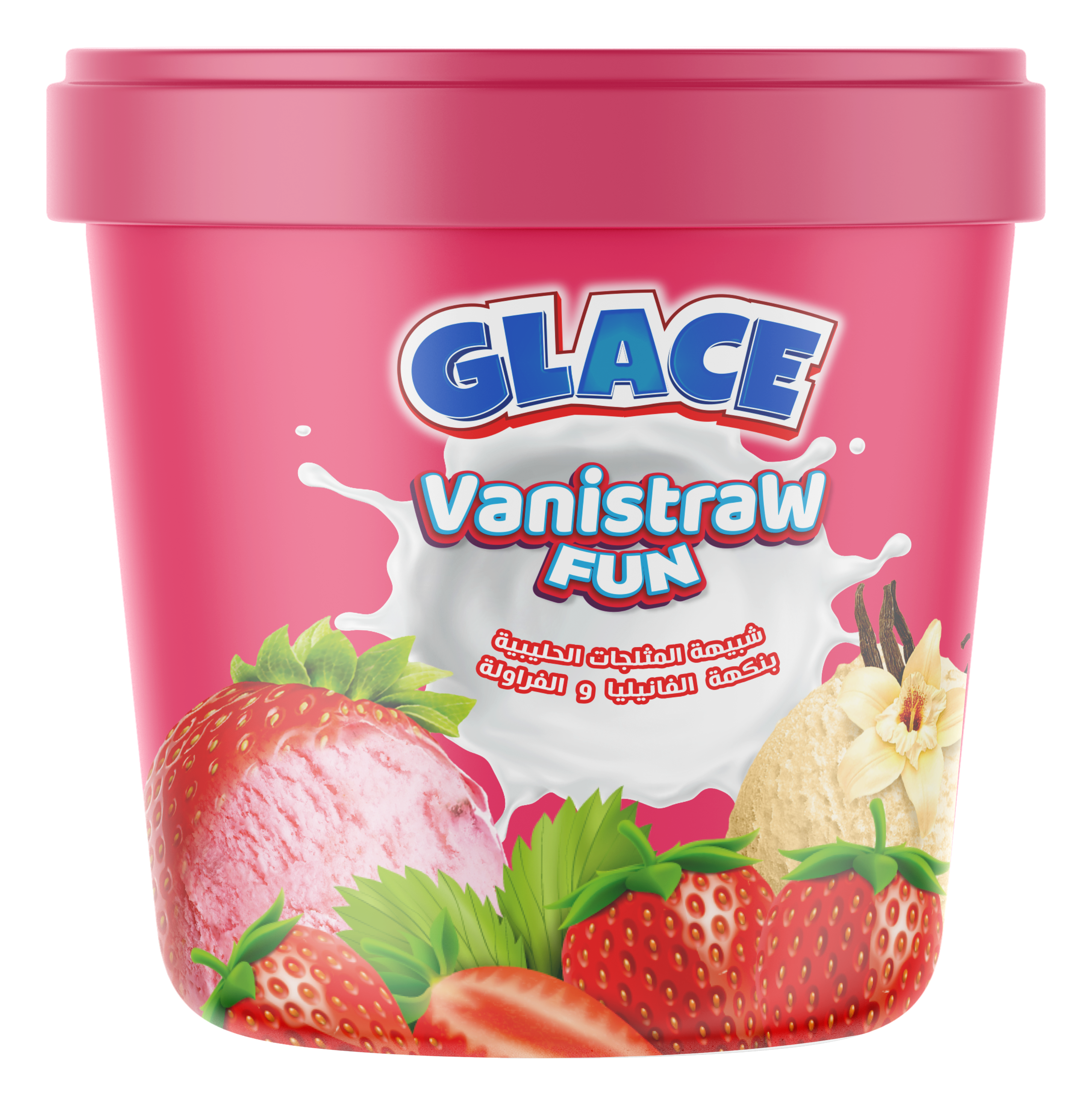 Buy Glace Vanistraw Fun Ice Cream, 125ml Online in Oman | Talabat Oman