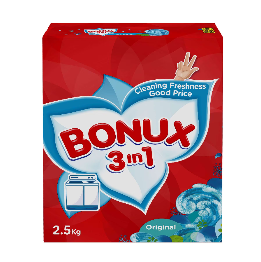Buy Bonux 3 in 1 High Sets Original Detergent Powder, 2.5kg Online in Oman | Talabat Oman