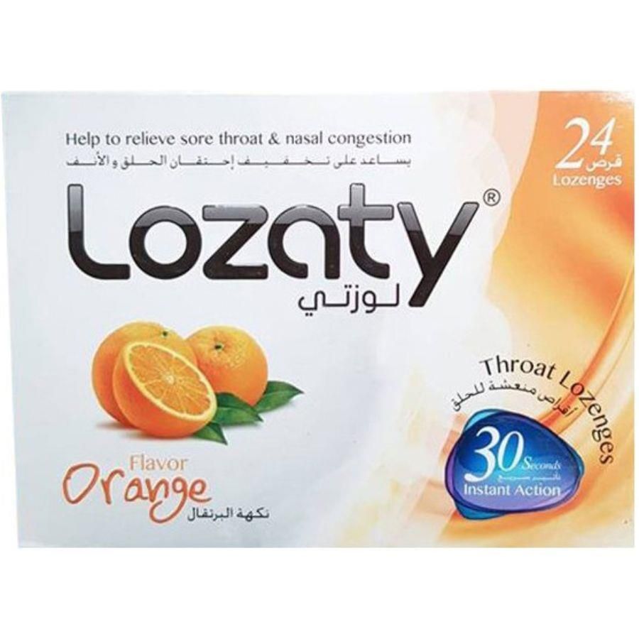 Buy Lozaty Orange Throat Lozenges, 24 Lozenges Online in Kuwait ...