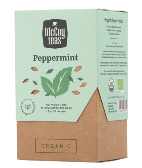 Buy Mccoy Organic Peppermint Enveloped Tea Bags, 20x2g Online in ...