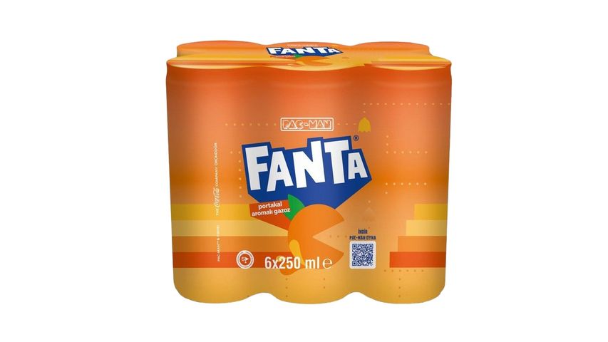 Fanta Gazoz Kutu 6 x 250 ml - yemeksepeti.com