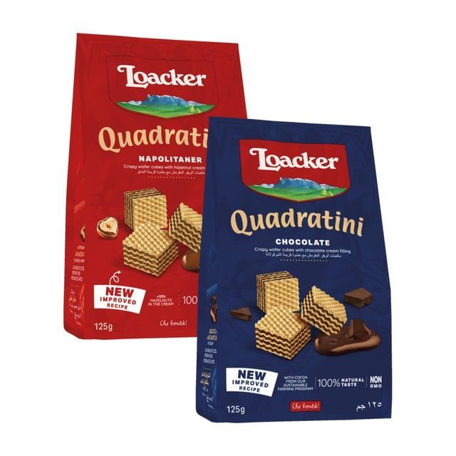 Buy Loacker Quadratini Chocolate & Hazelnut Wafer, 2x125g Online in UAE ...