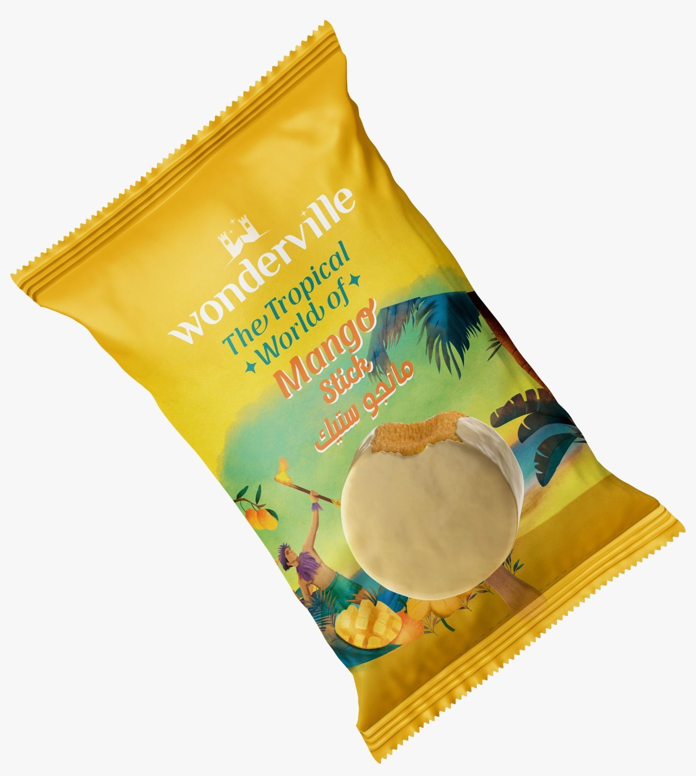 Buy Wonderville Round Mango Stick Ice Cream, 90ml Online in Egypt | Talabat Egypt