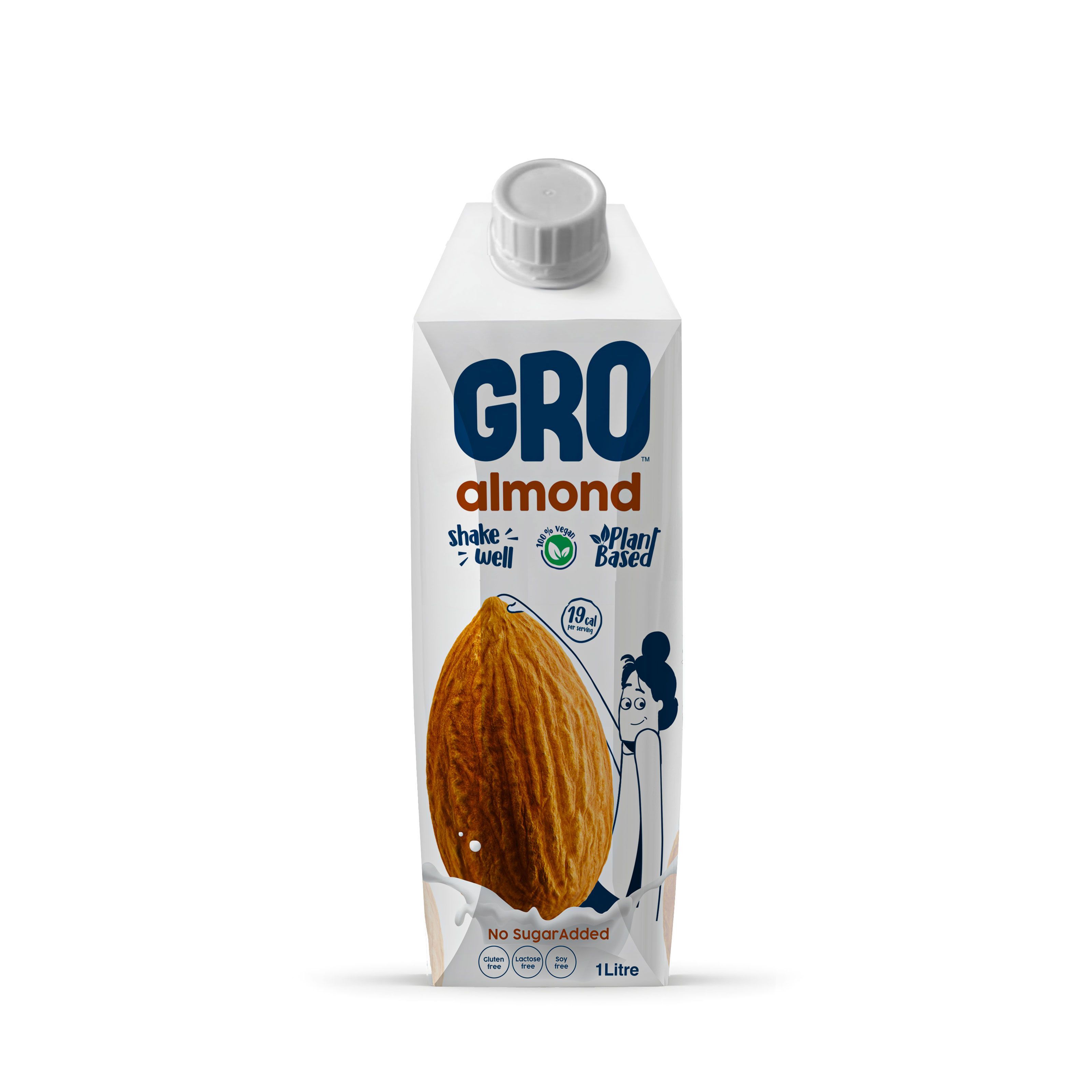 Buy Gro Almond Milk, 1L Online in Egypt | Talabat Egypt