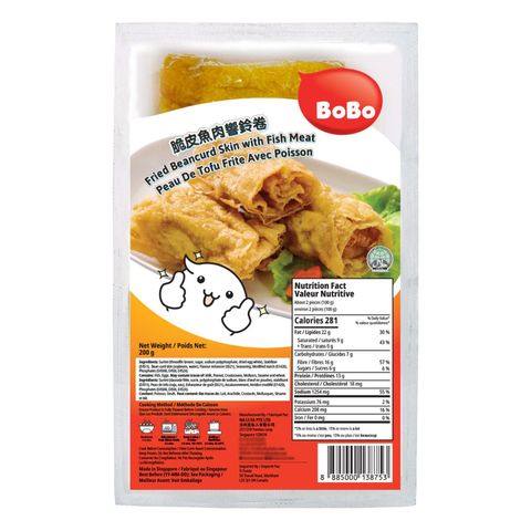 Bobo Fried Beancurd Skin with Fish Meat 200g delivery near you ...