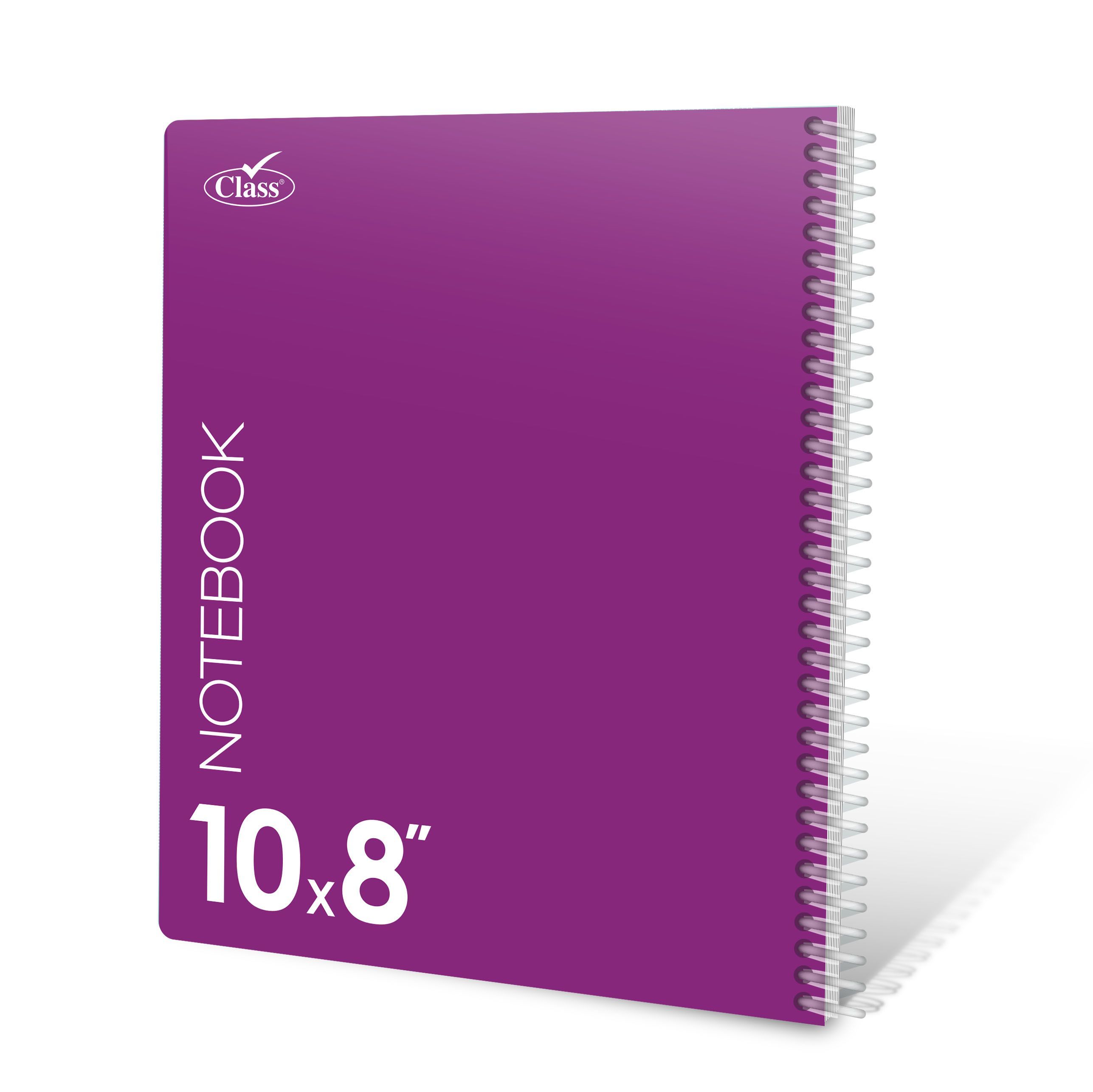 Buy Class Pp Colored Spiral Notebook, 10x8 Purple, 80 Sheets Online in ...