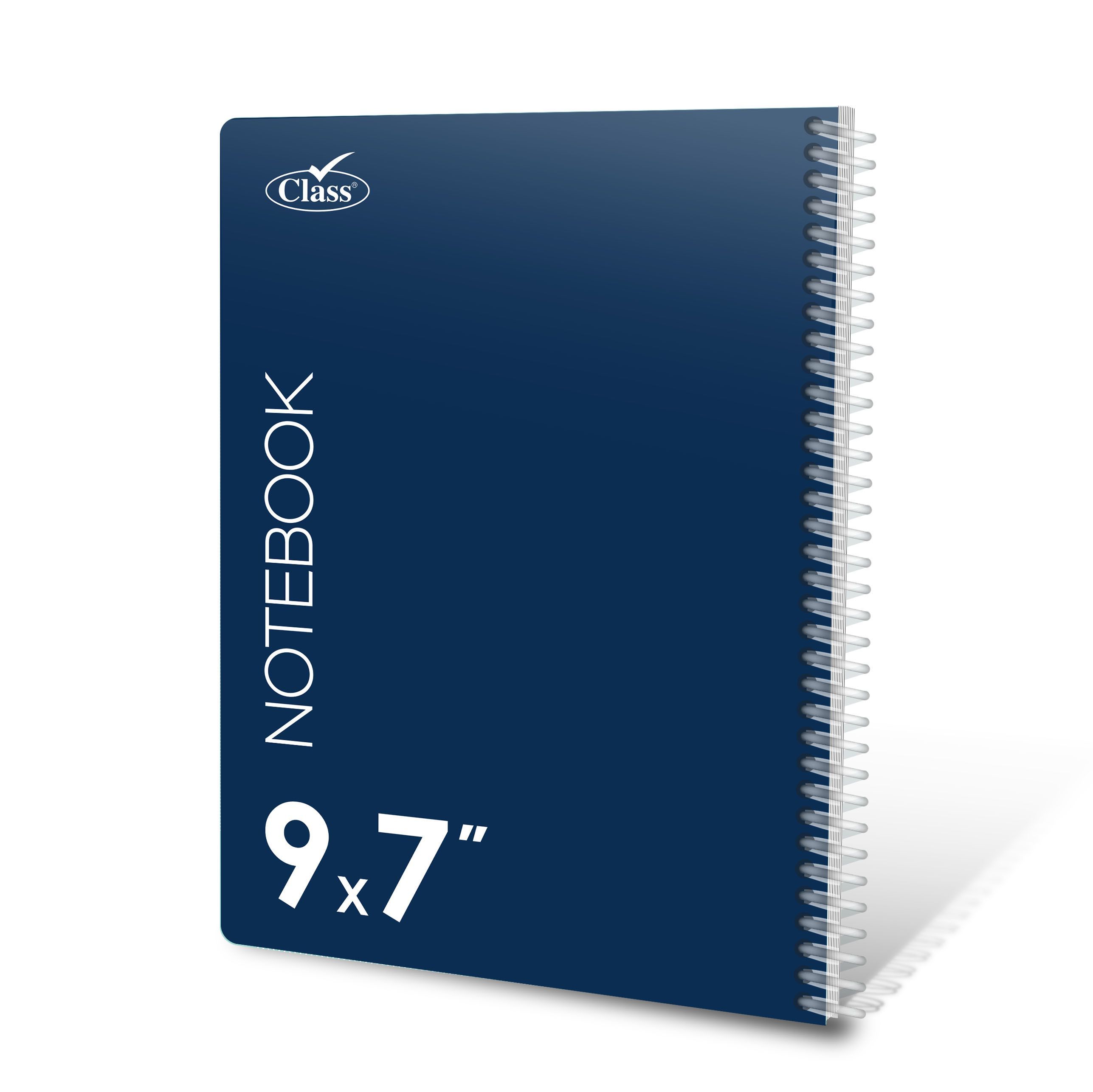 Buy Class Pp Colored Spiral Notebook, 9x7 Dark Blue, 80 Sheets Online ...