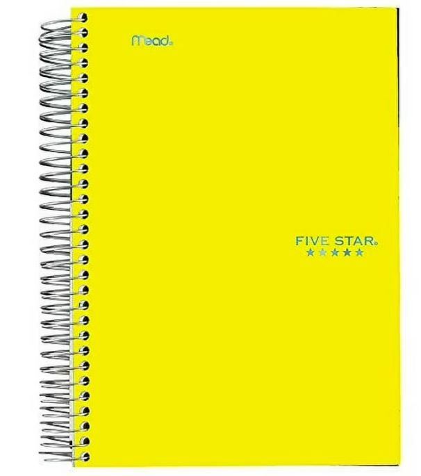 Buy Class Pp Pastel Spiral Notebook, 9x7 Pastel Yellow, 60 Sheets ...
