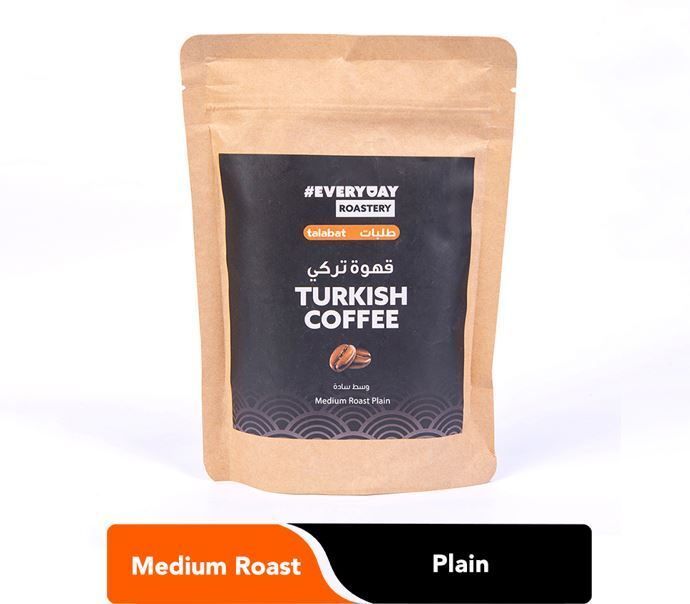 Buy Everyday Roastery Turkish Coffee, Medium Roast, Plain, 200G Online in Egypt | Talabat Egypt