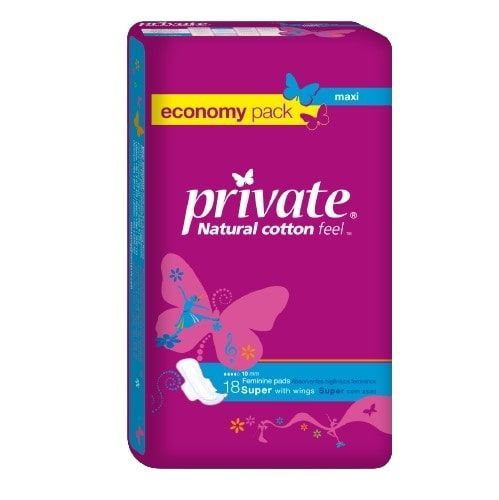 Buy Private Monthly Maxi Super Pads, 18 Pads Economical Pack Online in ...