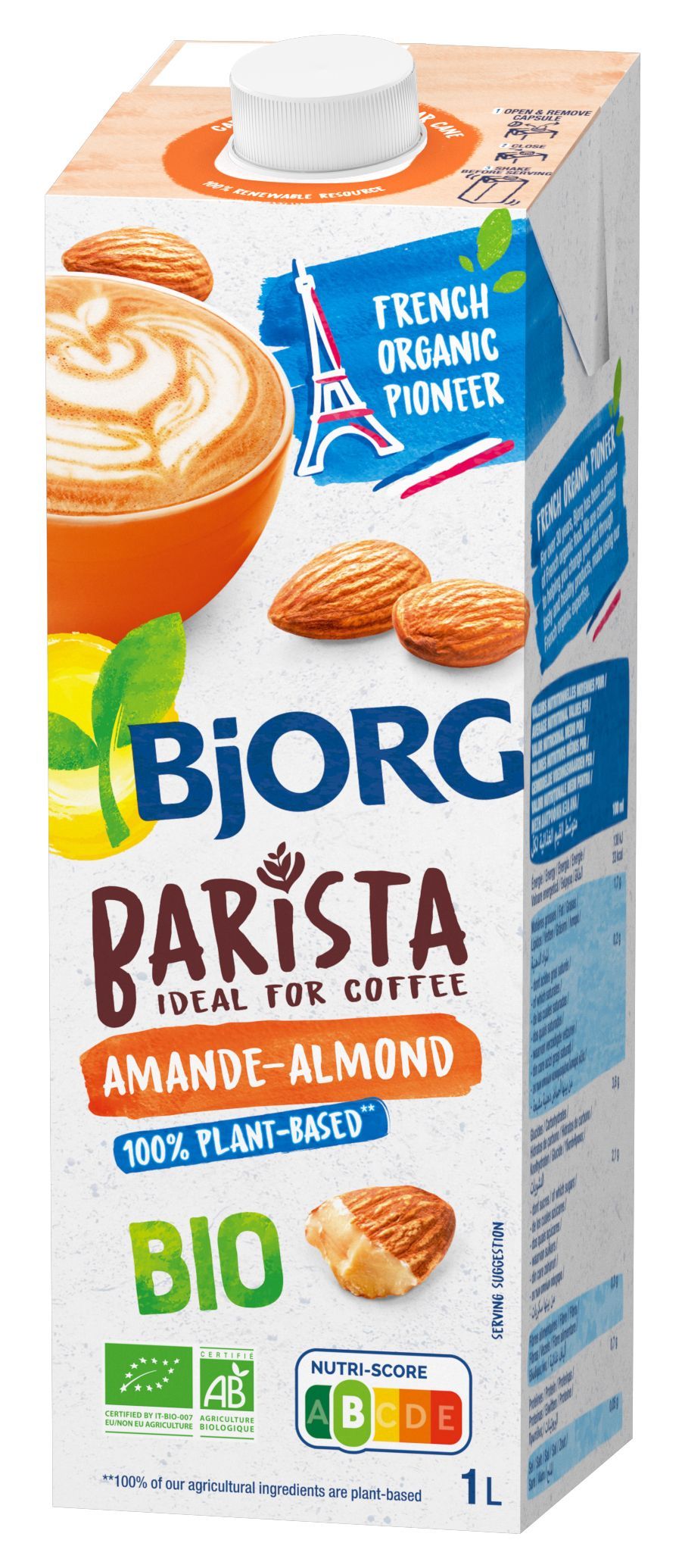 Buy Bjorg Organic Barista Almond Drink, 1L Online in UAE | Talabat UAE