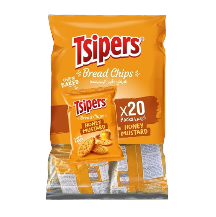 Buy Tsipers Honey Mustard Oven Baked Bread Chips, 20x14g Online in Oman | Talabat Oman