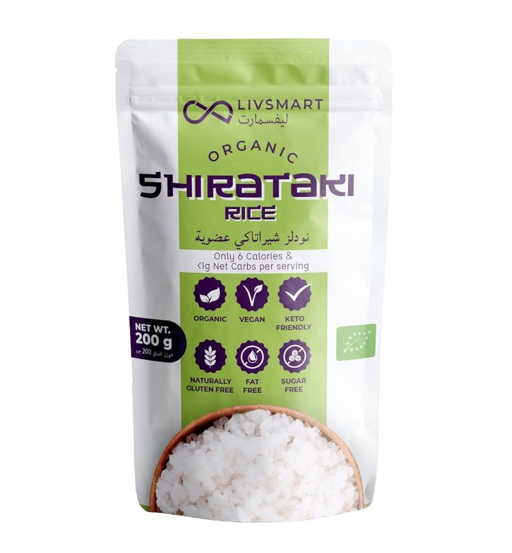 Buy Livsmart Organic Shirai Konjac Rice, 200g Online in UAE | Talabat UAE