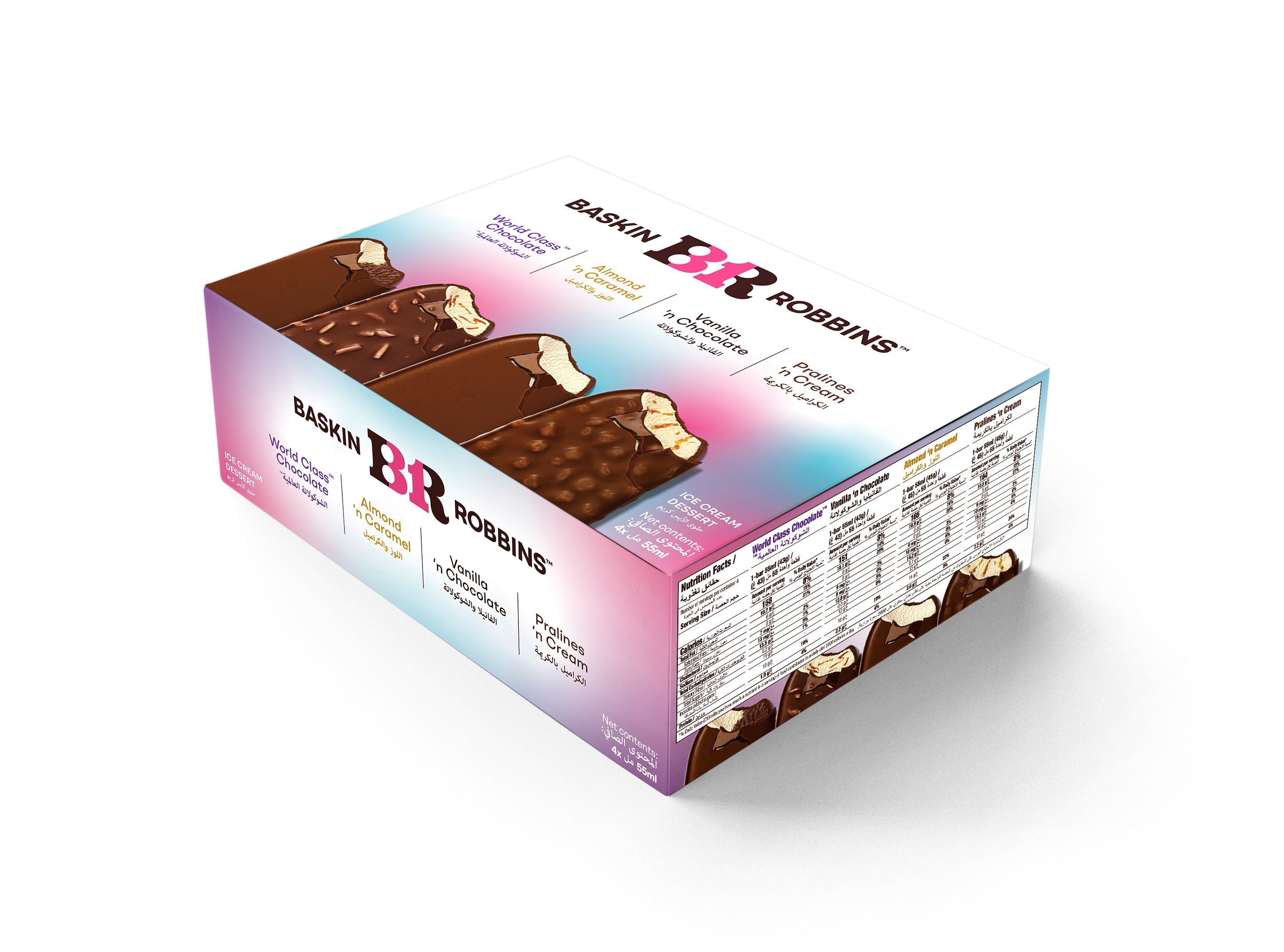 Buy Baskin Robbins Assorted Ice Cream Stick, 4x55ml Online in Bahrain ...