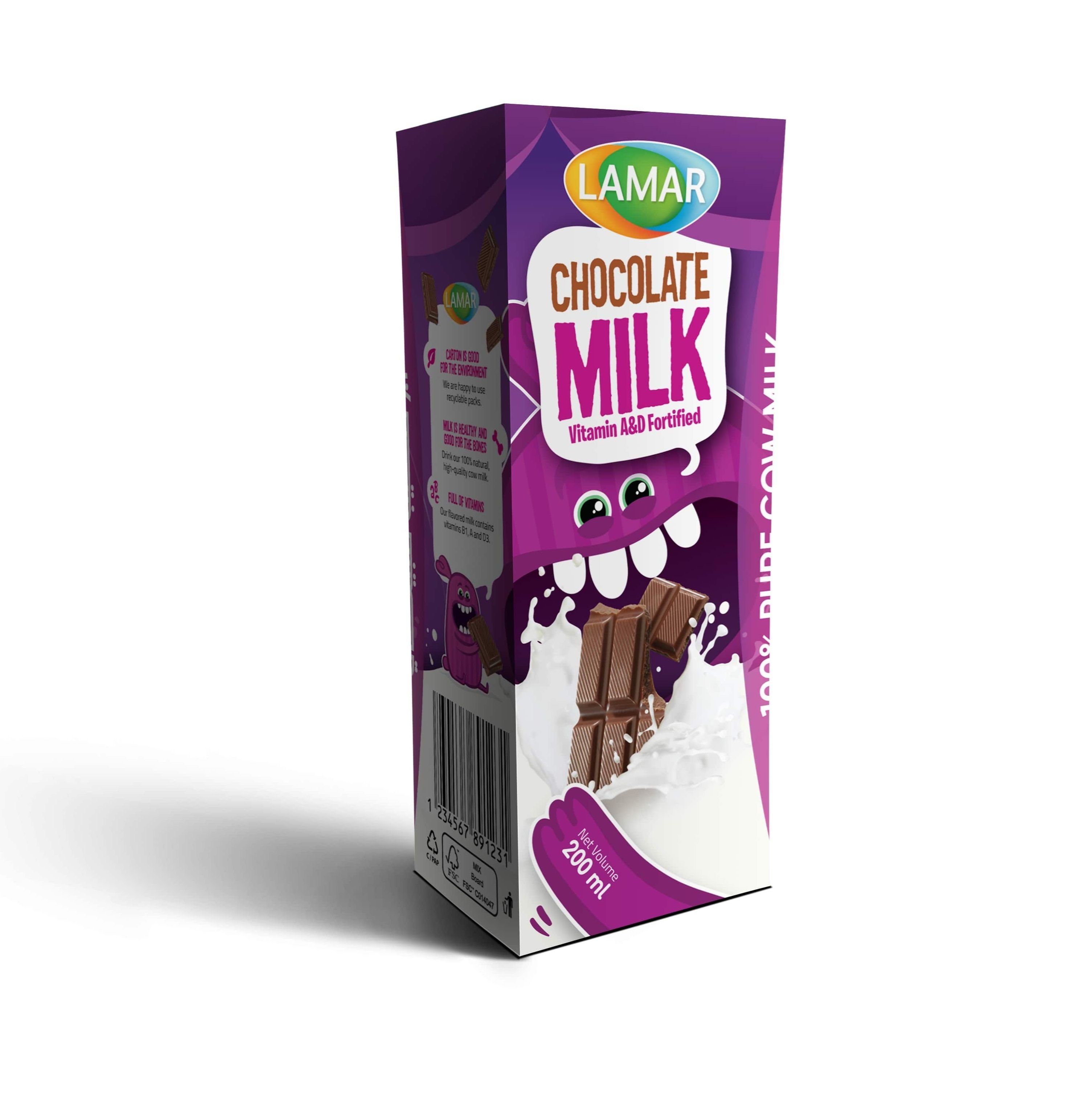 Buy Lamar Chocolate Flavored Milk, 200ml Online in Egypt | Talabat Egypt