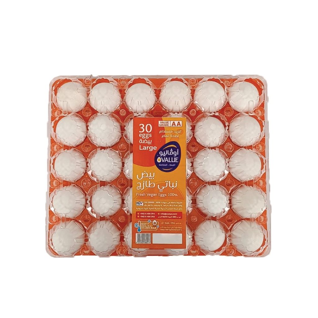 Buy Ovalyo White Large Eggs, 30pcs Online in Jordan | Talabat Jordan