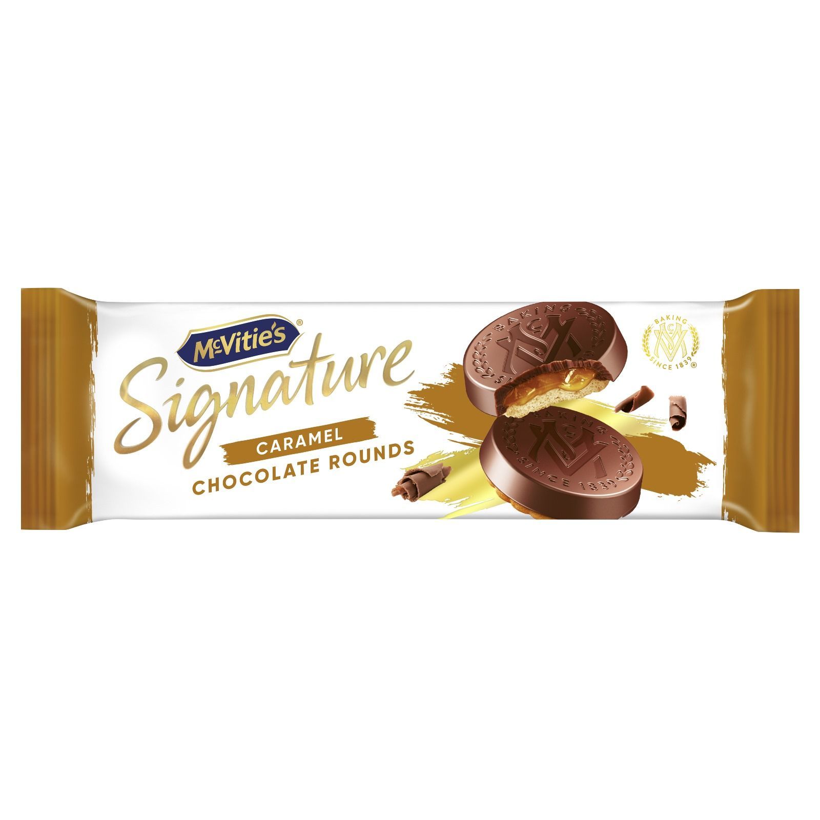 Buy McVitie's Signature Caramel Chocolate Rounds Biscuits, 109g Online ...