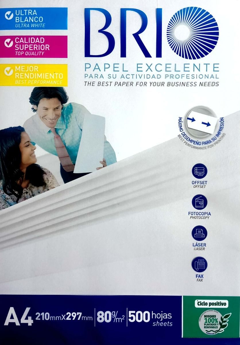 Buy BRI White Photocopy Paper A4 80g, 500 Sheets Online in Egypt ...