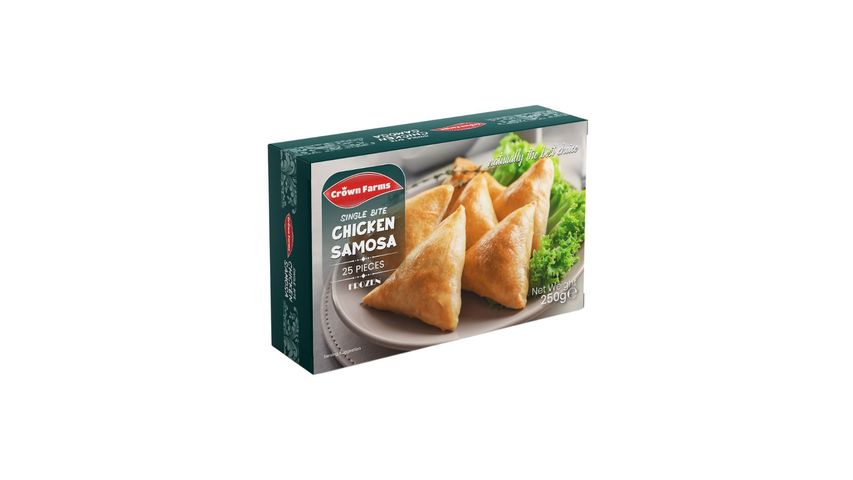 Crown Farms Single Bite Chicken Samosa 25 Pieces 250g delivery in ...