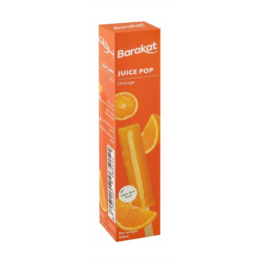 Buy Barakat Orange Juice Pop, 50ml Online in Bahrain | Talabat Bahrain
