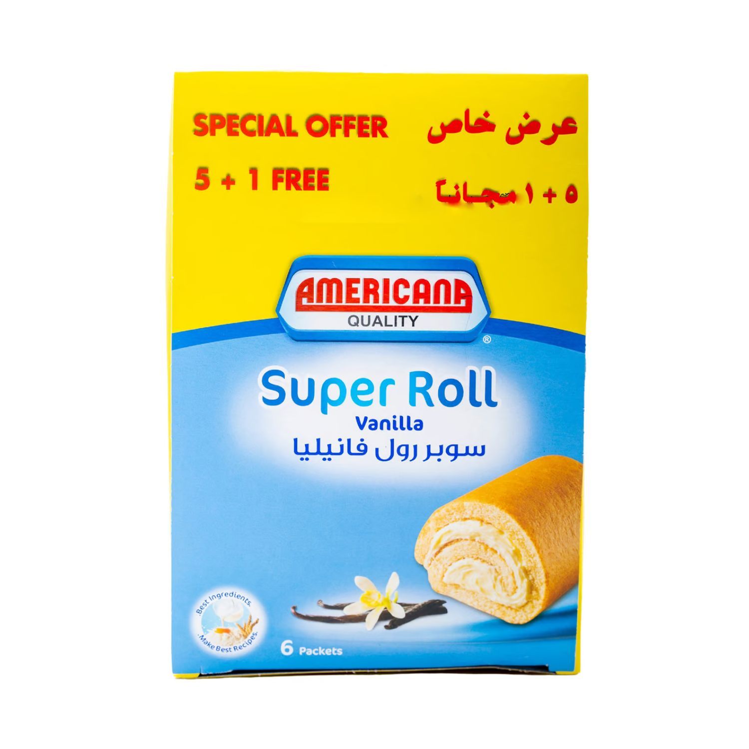 Buy Americana Super Roll Vanilla Cake, 6x50g Online in Bahrain ...