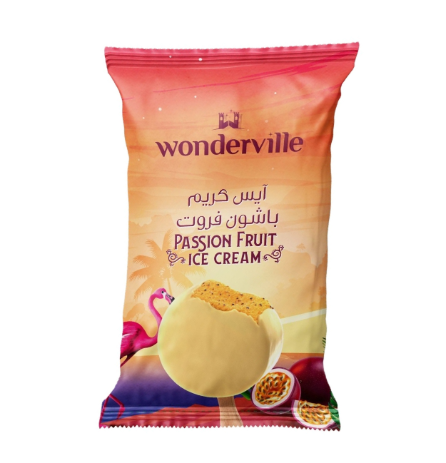 Buy Wonderville Passion Fruit Round Stick Ice Cream, 90ml Online in Egypt | Talabat Egypt