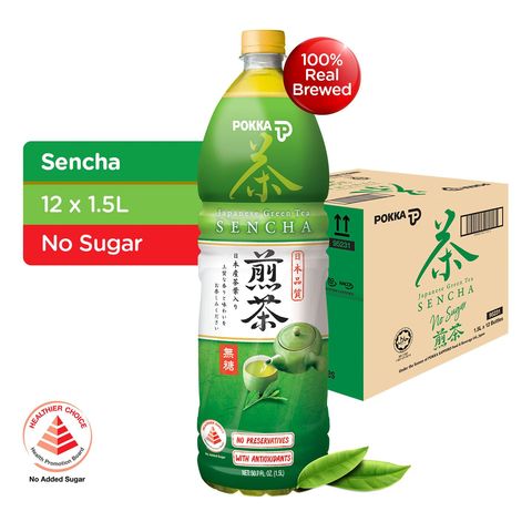 Pokka Sencha Japanese Green Tea No Sugar 12 x 1.5L (Carton) delivery near you in Singapore ...