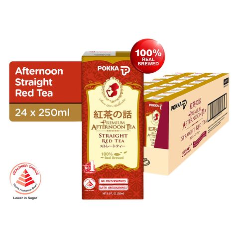 Pokka Afternoon Straight Red Tea 24 x 250ml (Carton) delivery near you in Singapore | foodpanda
