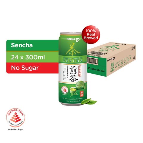 Pokka Sencha Japanese Green Tea No Sugar 24 x 300ml (Carton) delivery near you in Singapore ...