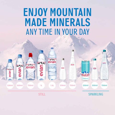 Evian Natural Mineral Water 24 x 500ml (Carton) delivery near you in ...