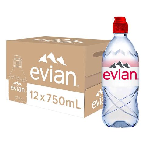 Evian Natural Mineral Water Sports Cap 12 x 750ml (Carton) delivery ...